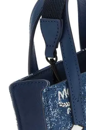 Mcm Aren Denim Mini Tote Bag