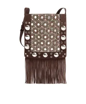 Valentino Garavani Embellished Fringe Shoulder Bag