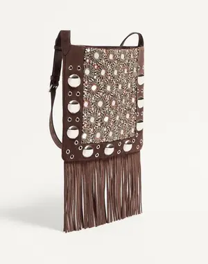 Valentino Garavani Embellished Fringe Shoulder Bag