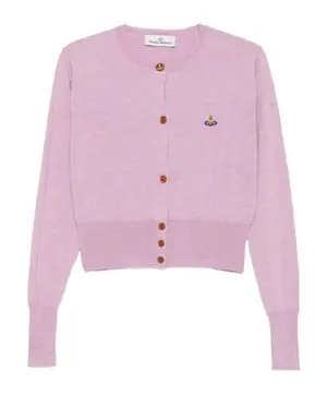 VIVIENNE WESTWOOD Orb Embroidered Cropped Cardigan