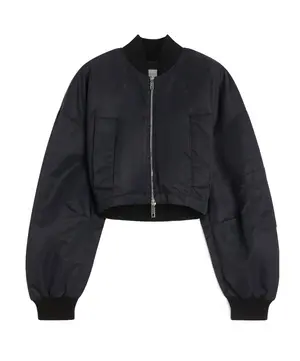 Sportmax Avenue Cropped Zip-up Bomber Jacket