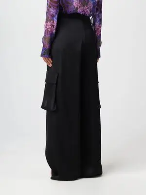 Versace Straight Leg Tailored Pants With Belt Ring