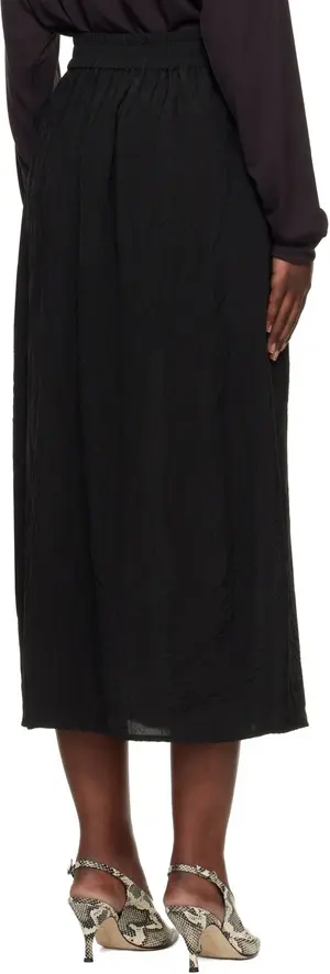 Studio Nicholson Drawstring Midi Skirt - Black