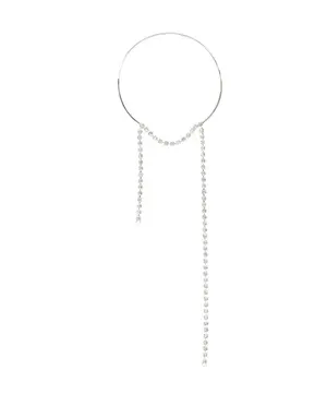 MAISON MARGIELA Crystal Embellished Necklace - Silver