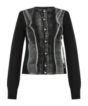 MAISON MARGIELA Printed Crewneck Cardigan