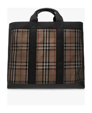 Burberry Checked Mesh Tote Bag