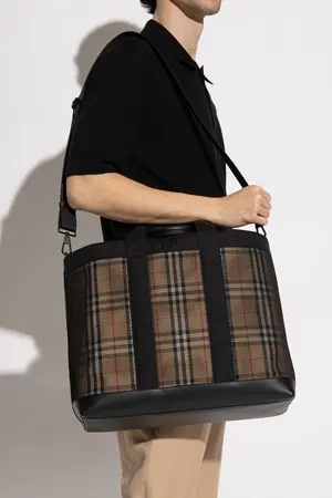 Burberry Checked Mesh Tote Bag