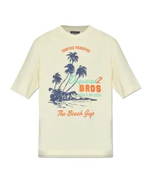 Dsquared2 Pattern-printed Crewneck T-shirt - Yellow
