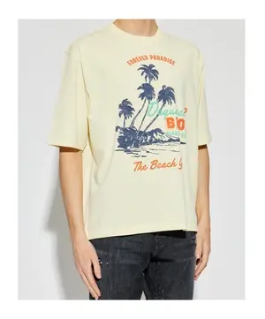 Dsquared2 Pattern-printed Crewneck T-shirt - Yellow