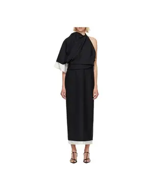 RÓHE One-shoulder Draped Maxi Dress