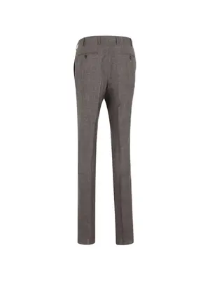 Canali Checked Button Suit - Gray