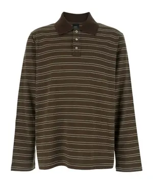 A.p.c. Button Detailed Striped Polo Shirt