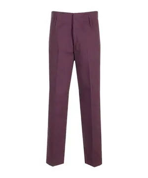 FORTE_FORTE Belt-loop Casual Pants - Red