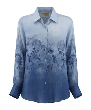 ERMANNO FIRENZE Floral Gradient Long Sleeve Shirt