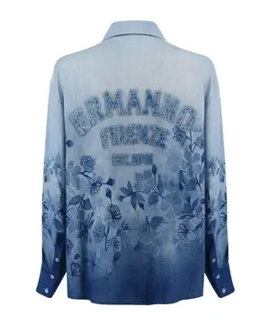 ERMANNO FIRENZE Floral Gradient Long Sleeve Shirt