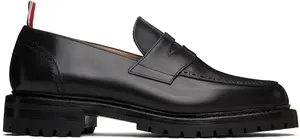 Thom Browne Leather Classic Penny Loafers - Black