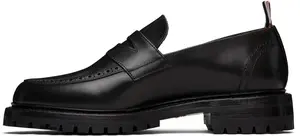 Thom Browne Leather Classic Penny Loafers - Black