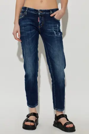 Dsquared2 Faded Straight-leg Jeans - Blue