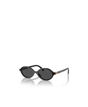 Miu Miu Logo-lettering Oval Sunglasses