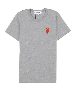 Comme Des Garçons Short Sleeve Crewneck T-shirt With Logo - Gray