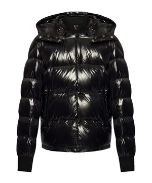 Moncler Maljasset Logo Patch Hooded Down Jacket