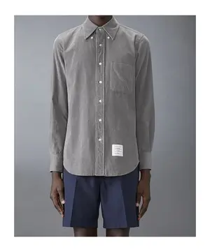 Thom Browne Logo-patch Corduroy Shirt