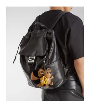 Fendi Flux Ff Buckle Backpack - Black