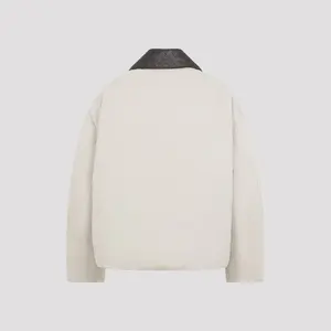 Bottega Veneta Zip-up Down Jacket With Lapel Collar