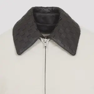 Bottega Veneta Zip-up Down Jacket With Lapel Collar