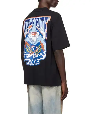 Off-White Wiz Skate Graphic Printed Crewneck T-shirt