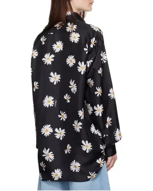 Moschino Allover Daisy Print Long Sleeve Shirt