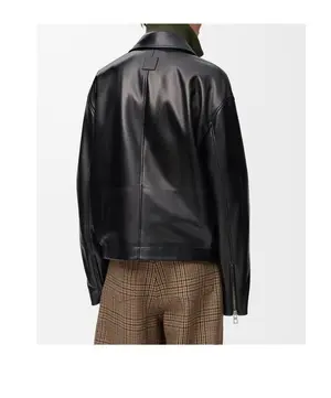 Loewe Collared Belted Zip-up Leather Jacket