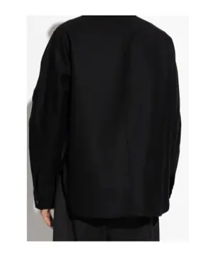 Givenchy Couture Seam Overshirt In Flannel - Black
