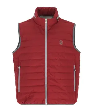Brunello Cucinelli Quilted Zip-up Gilet - Red