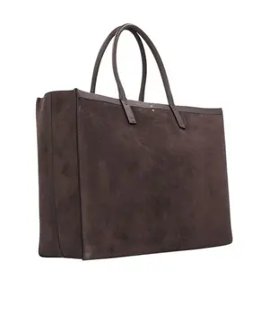 Valentino Garavani Vlogo Suede Tote Bag - Black