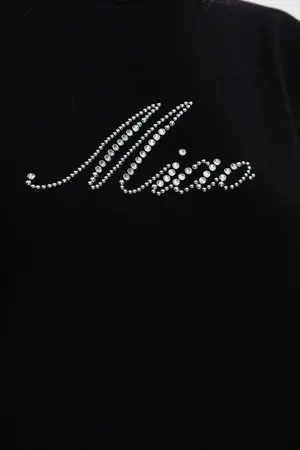 Blumarine Short Sleeve T-shirt With Embellished Logo