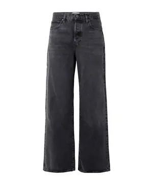 FRAME Loose-fitting Wide-leg Jeans - Black