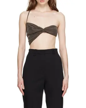 Jacquemus Asymmetrical Twisted Tube Top