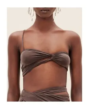 Jacquemus Asymmetrical Twisted Tube Top