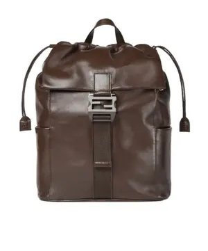 Fendi Flux Ff Buckle Backpack - Brown