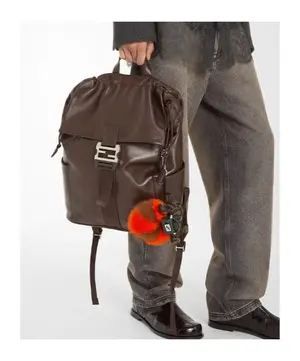 Fendi Flux Ff Buckle Backpack - Brown