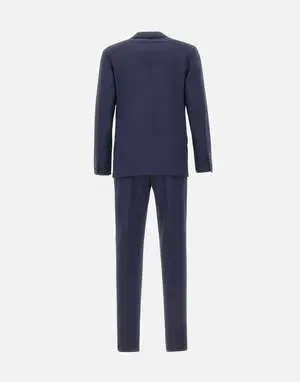 Eleventy Slim Fit Single-breasted Suit - Dark Blue
