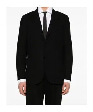 LARDINI Logo-pin Blazer - Black