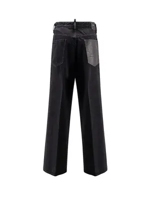 Dsquared2 Logo Patch Loose Fit Jeans - Black