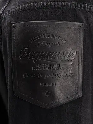 Dsquared2 Logo Patch Loose Fit Jeans - Black