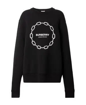 Burberry Logo Print Crewneck Sweatshirt
