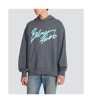 Balmain Printed Logo Hoodie