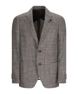 LARDINI Patch-pocket Blazer - Gray