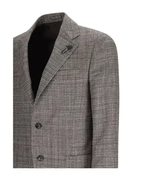 LARDINI Patch-pocket Blazer - Gray