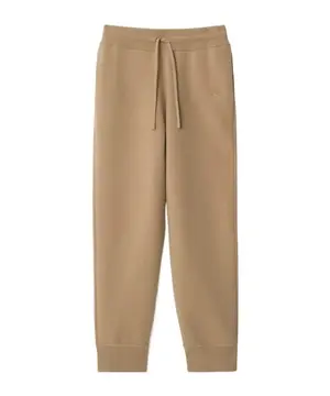 Burberry Knitted Cashmere Blend Jogging Pants With Equestrian Knight Design